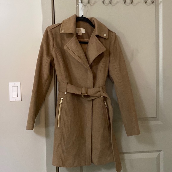 MICHAEL Michael Kors | Jackets & Coats | Michael Kors Tan Overcoat ...
